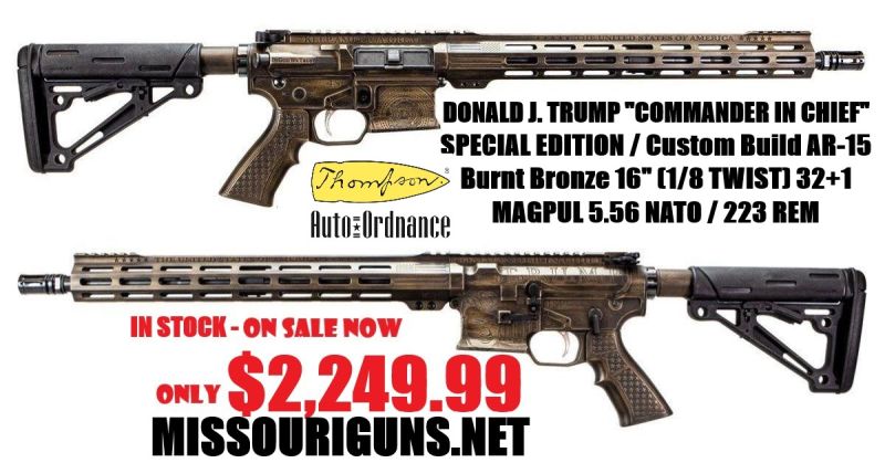 Auto Ordnance 2024 TRUMP COMMANDER IN CHIEF Custom Build AR15 Burnt ...