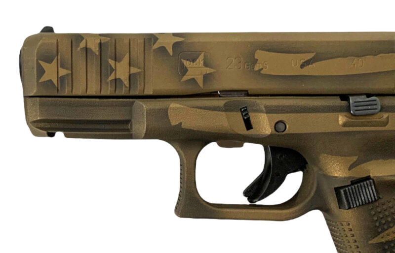 Glock 23 G23 Gen 5 BRONZE Distressed USA Flag 4″ 13+1 40 S&W USA Made ...