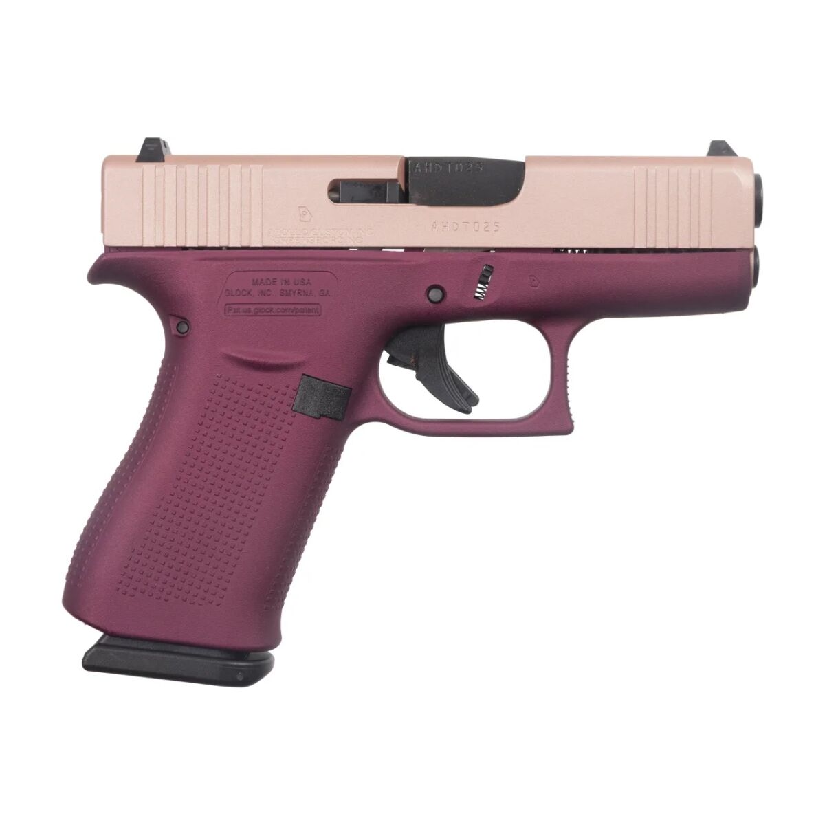 Glock 43X G43X Special Edition Black Cherry Rose Gold Sub-Compact ...