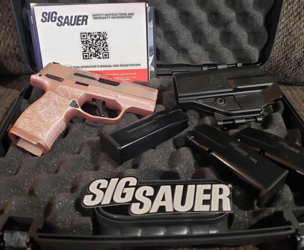Sig Sauer P365X TACPAC With Ambi Manual Safety Rose Gold Roses Optics ...
