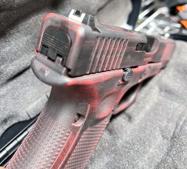 Glock 19 G19 Gen 5 Red Battle Worn Semi-Auto Pistol 4.02″ 15+1 9MM MPN ...