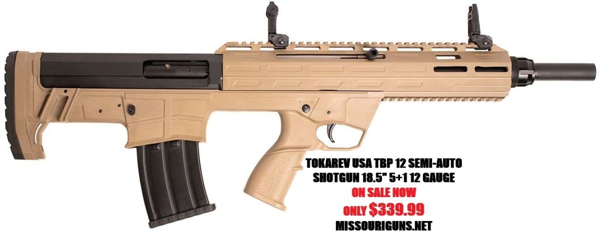 Tokarev USA TBP 12 Flat Dark Earth Adjustable Sights Semi-Auto Shotgun ...