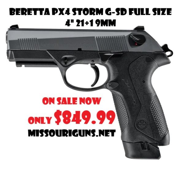 Beretta PX4 Storm G-SD Full Size Black/Gray DA/SA F/O Semi-Auto Pistol ...