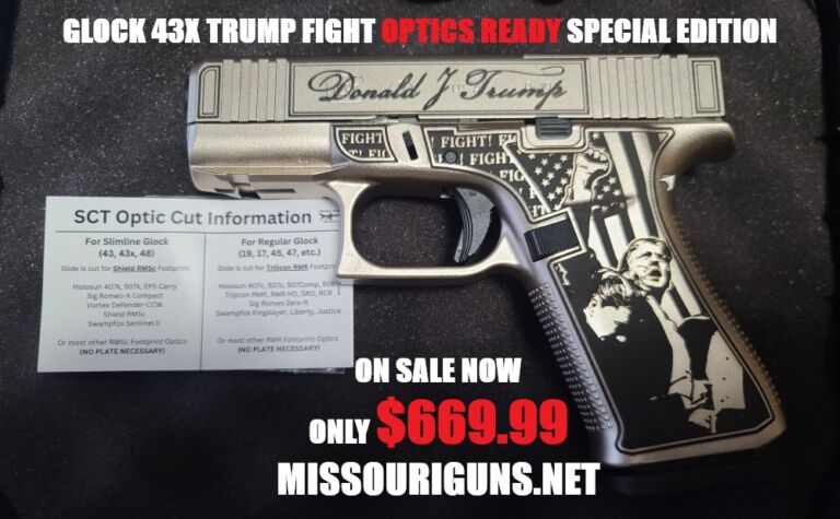 Glock G43x 43x Special Edition Trump Fight FS MOS Optics Ready USA Made ...