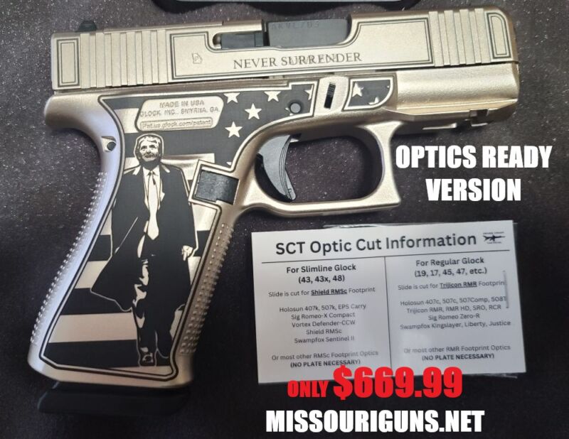 Glock G43x 43x Special Edition Trump Fight FS MOS Optics Ready USA Made ...