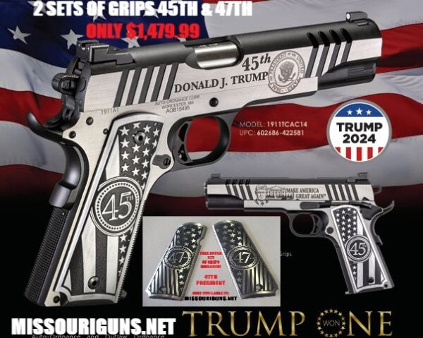 Auto Ordnance Trump ONE 1911 45TH AND 47TH Grips Won Custom Special ...